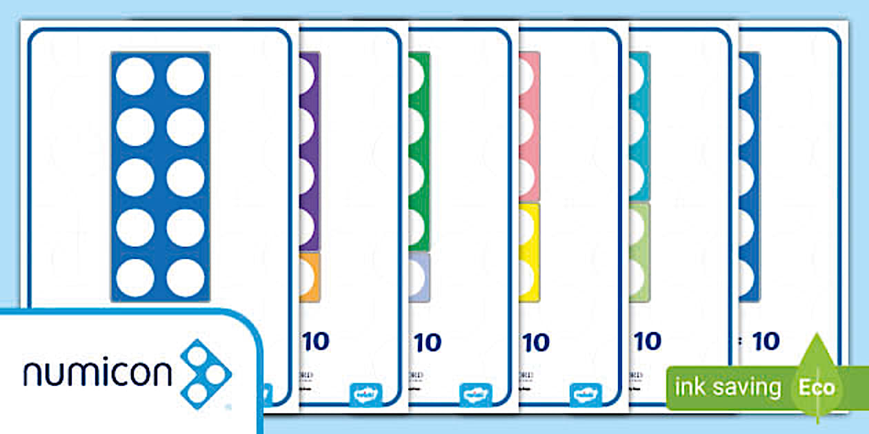 👉 Numicon Shape Bonds of 10 Display Posters - Twinkl