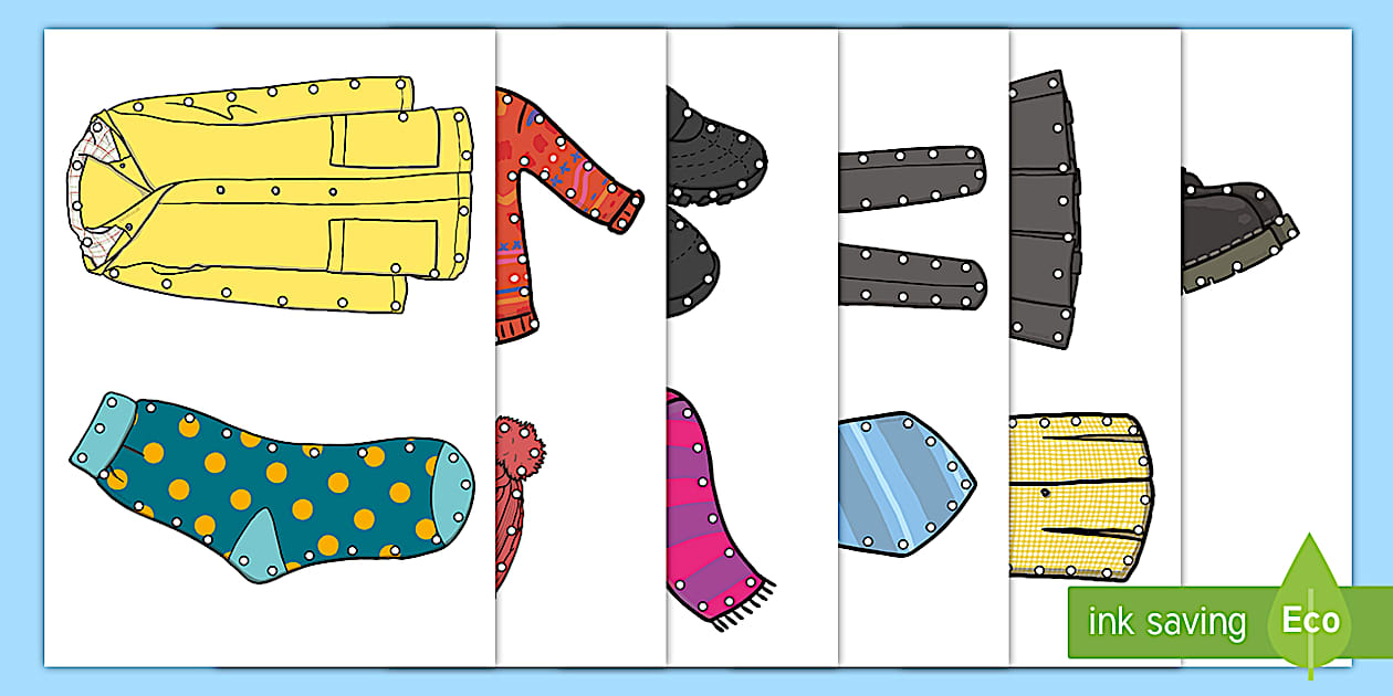 Clothes Threading Cut-Outs (teacher made) - Twinkl