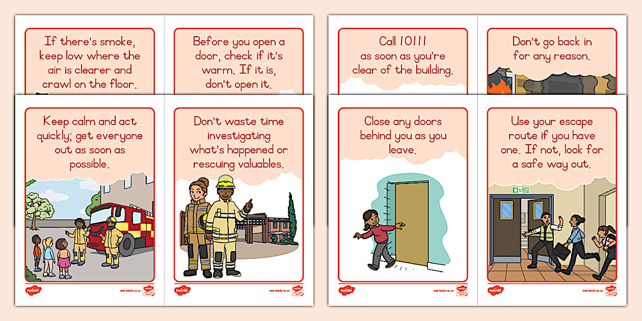 Fire Safety - Poster (teacher made) - Twinkl