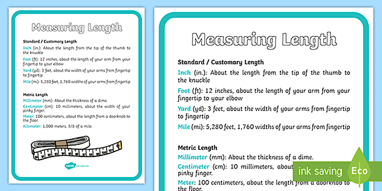 Measuring Length Poster - Twinkl