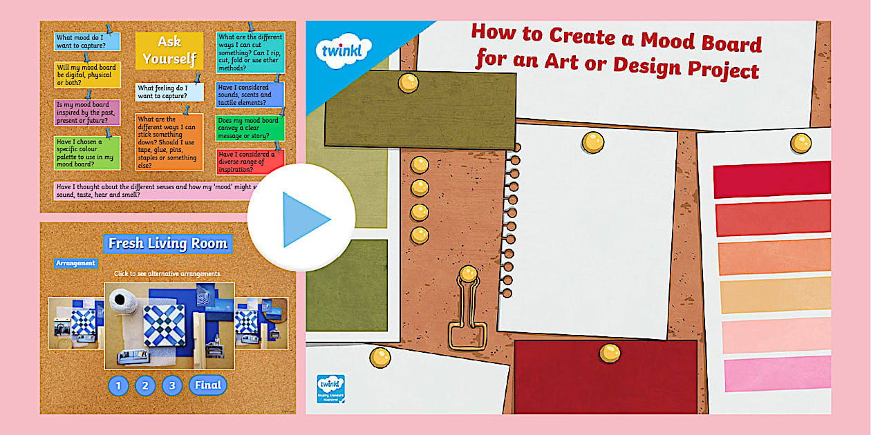 KS2 How to Create a Mood Board for an Art or Design Project