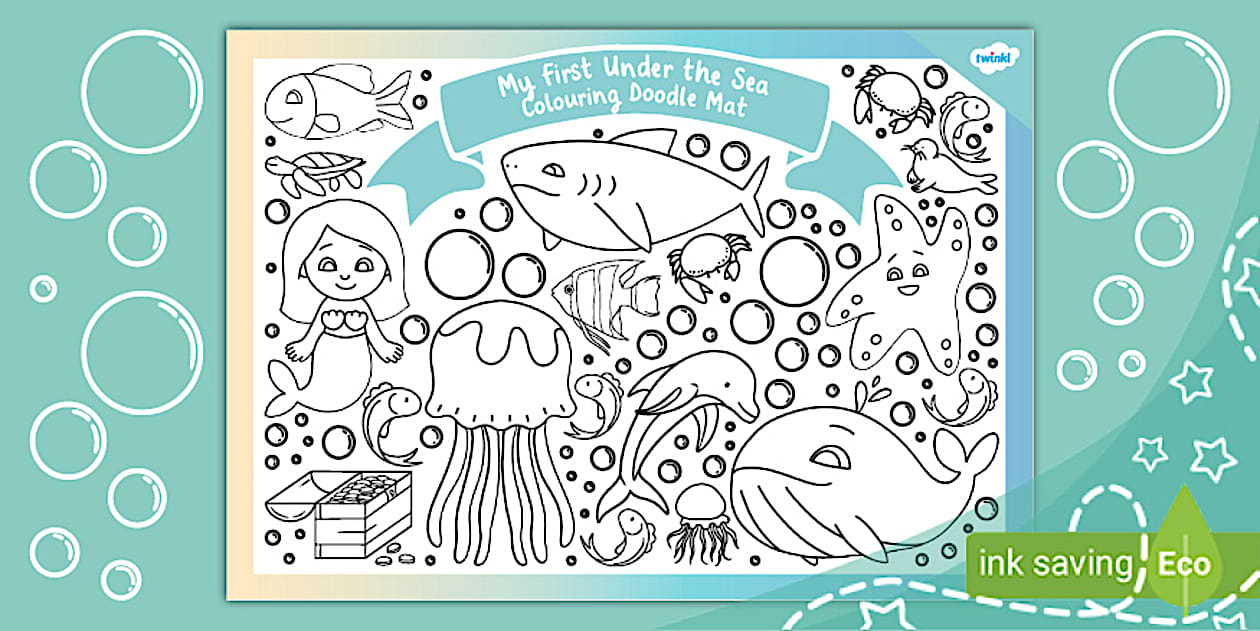 Sea-Themed Doodle Mat | Parents Home Teaching Support Tool