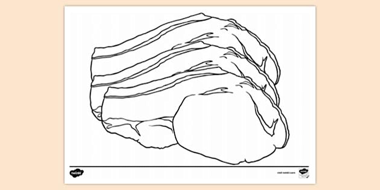 Rashers of Bacon Colouring Sheet | Colouring Sheets - Twinkl