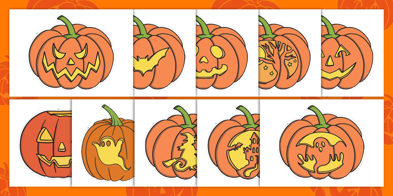 Pumpkin Display Cut-Outs (teacher made) - Twinkl