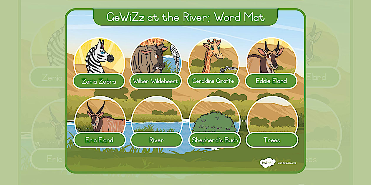 GeWiZz at the River: Word Mat (teacher made) - Twinkl