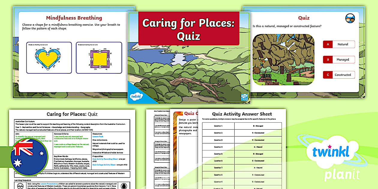 Year 1 HASS Geography Caring for Places Lesson 4 Quiz