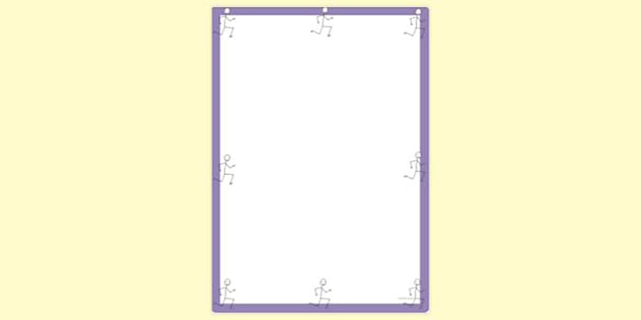 Stick Figure Page Border | Page Borders | Twinkl - Twinkl