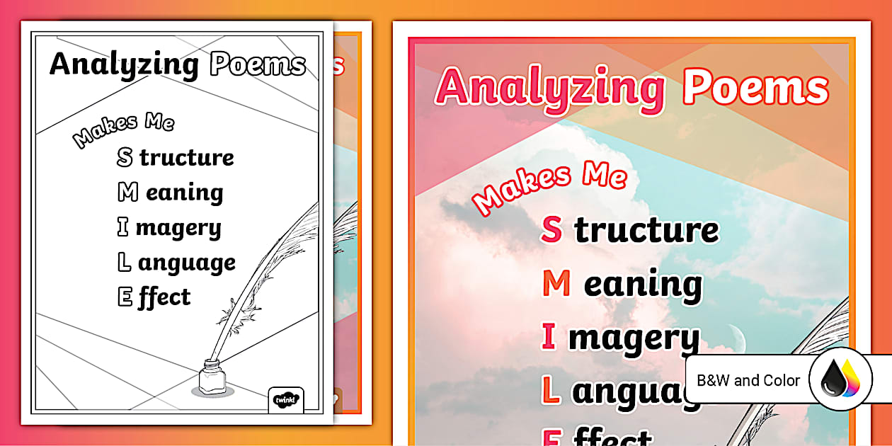 Poetry Analysis Poster | Resource | Twinkl USA