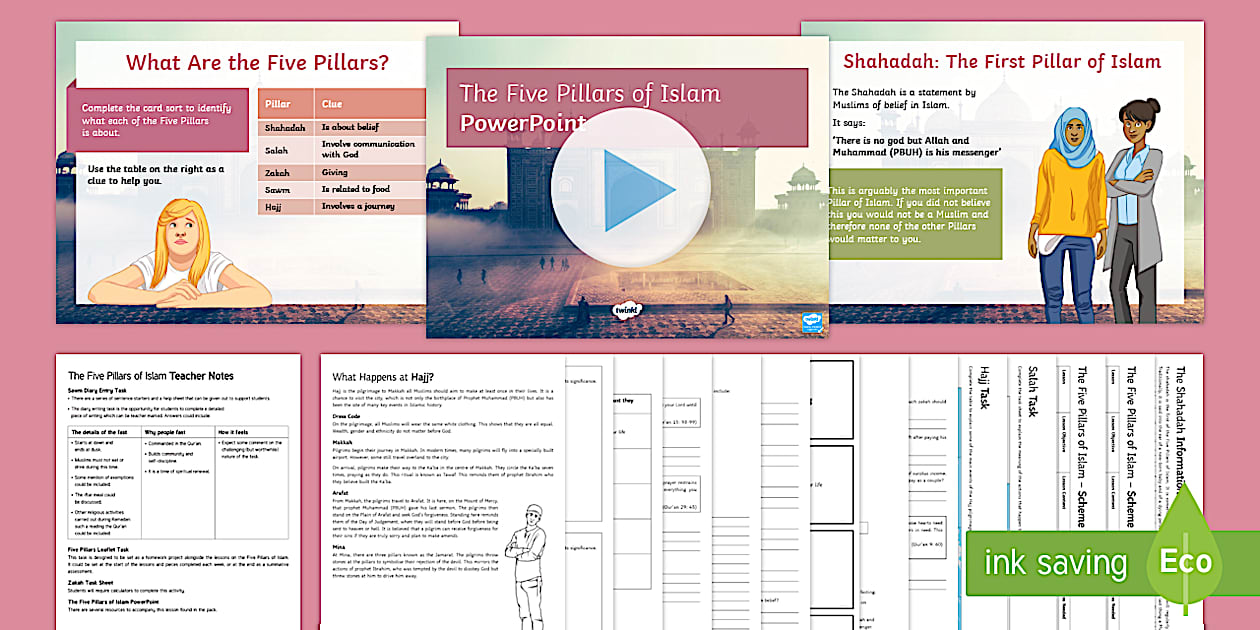 The Five Pillars of Islam KS3 / KS4 Lesson Pack - Twinkl
