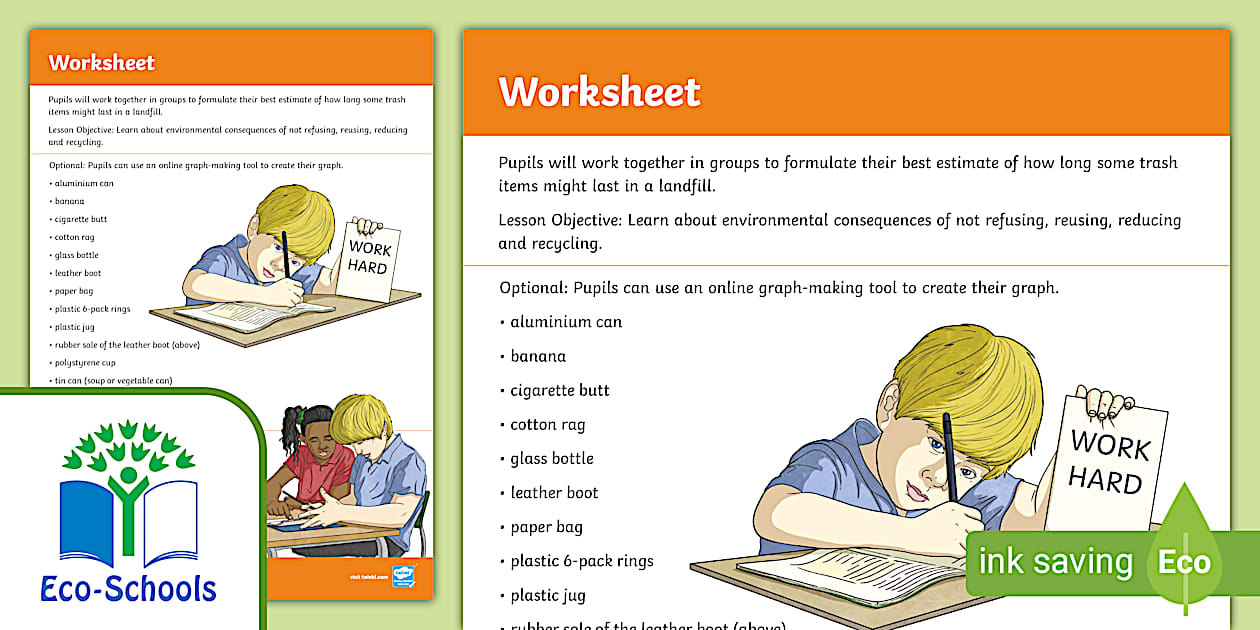 FREE! - Eco-Schools NI: KS2 Waste Group Activity - Twinkl