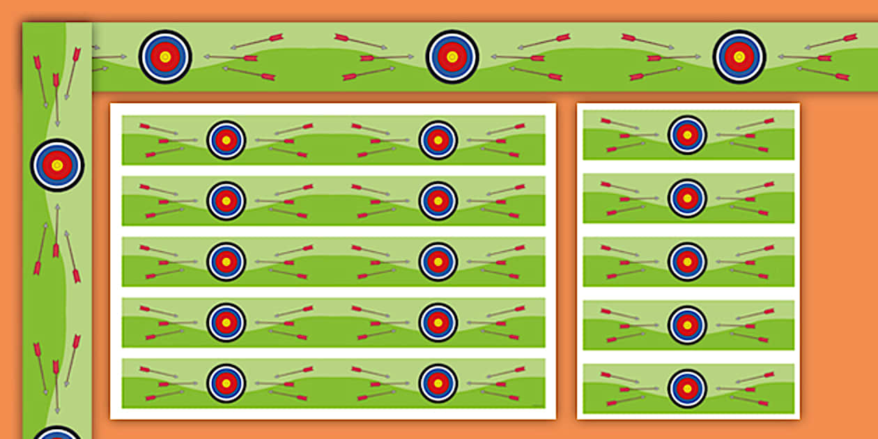 👉 Archery Challenge Area Display Borders (Teacher-Made)