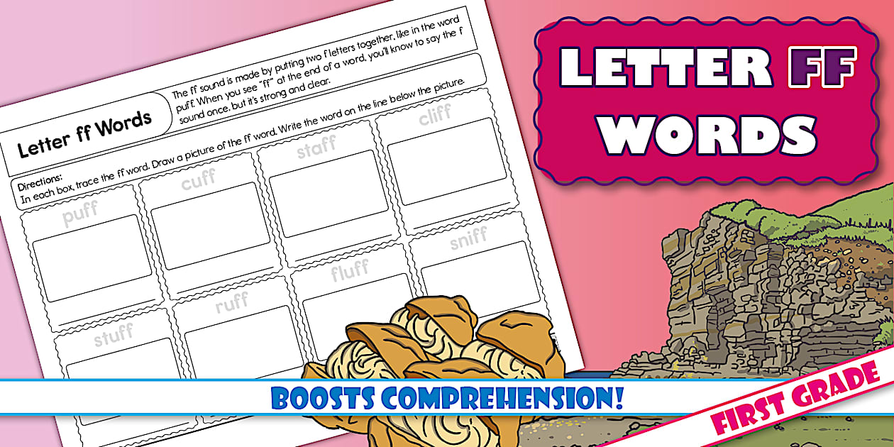 First Grade Letter ff Words Worksheet (teacher made)