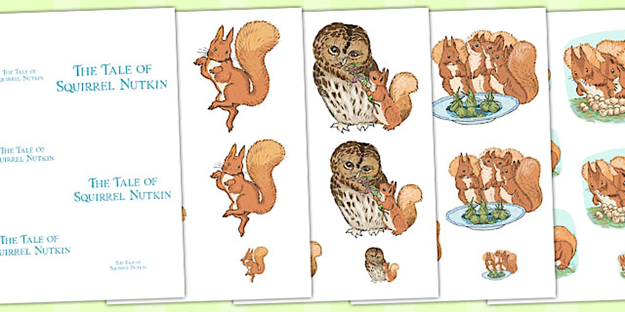 Black and White The Tale of Squirrel Nutkin Size Ordering (Beatrix Potter)