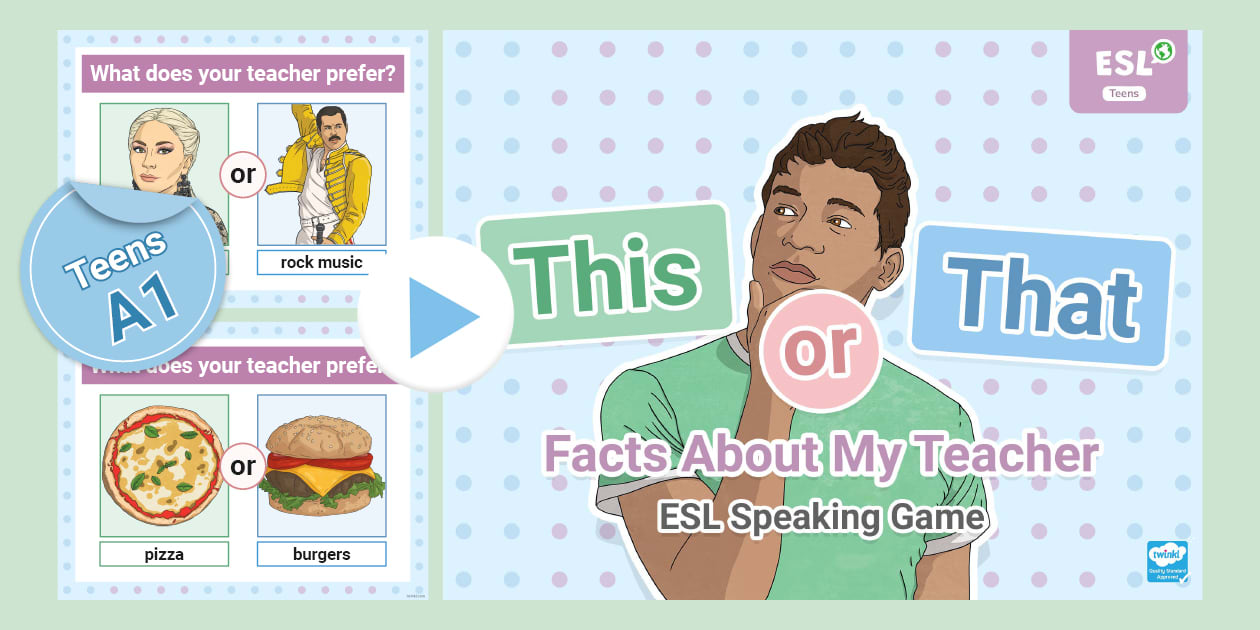 ESL This or That? Teacher Game (Lehrer gemacht) - Twinkl