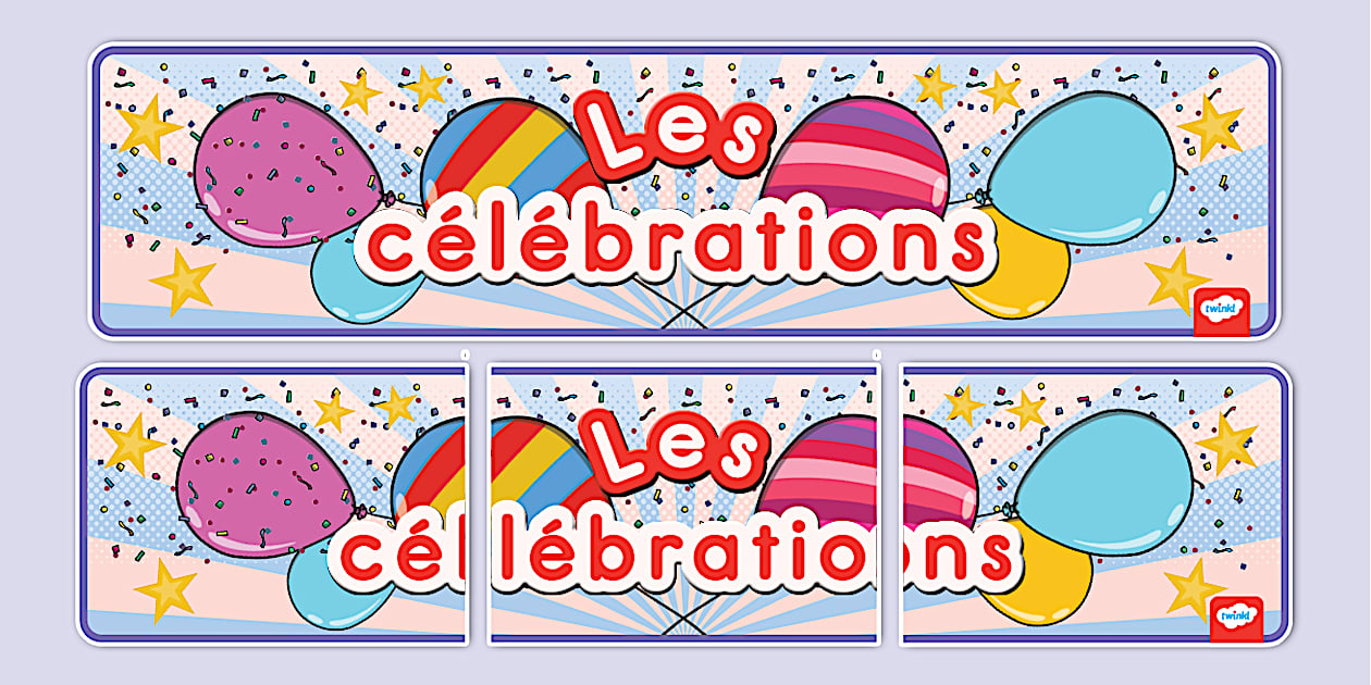 Banniére: Les célébrations (Teacher-Made) - Twinkl