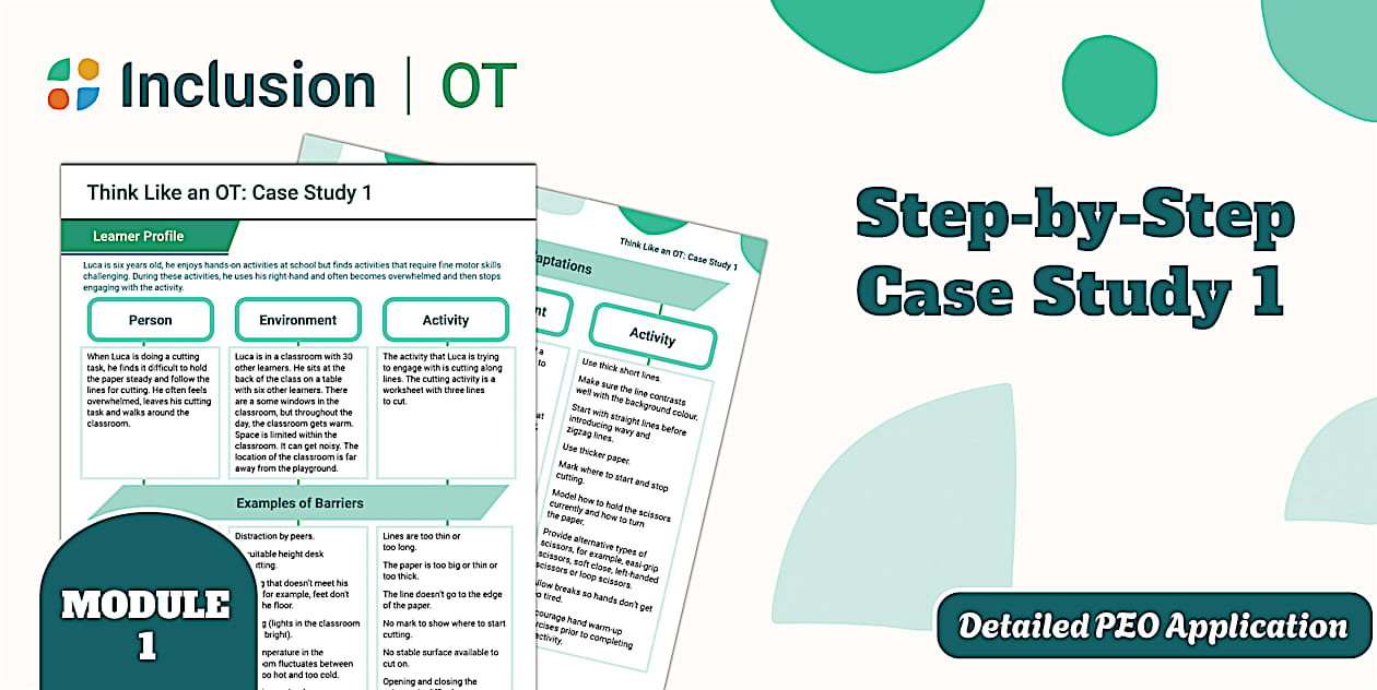 Think Like an OT: Case Study Early Years / Key Stage 1