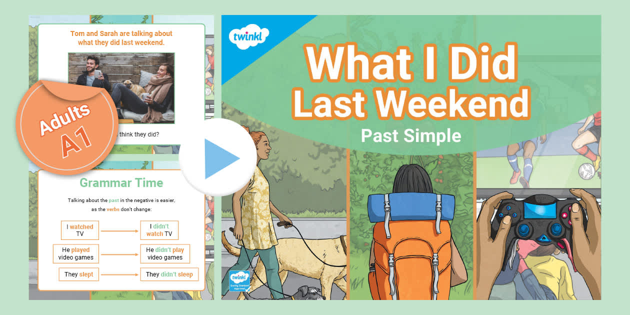 ESL Past Simple Lesson Plan A1 PowerPoint Adult Learners