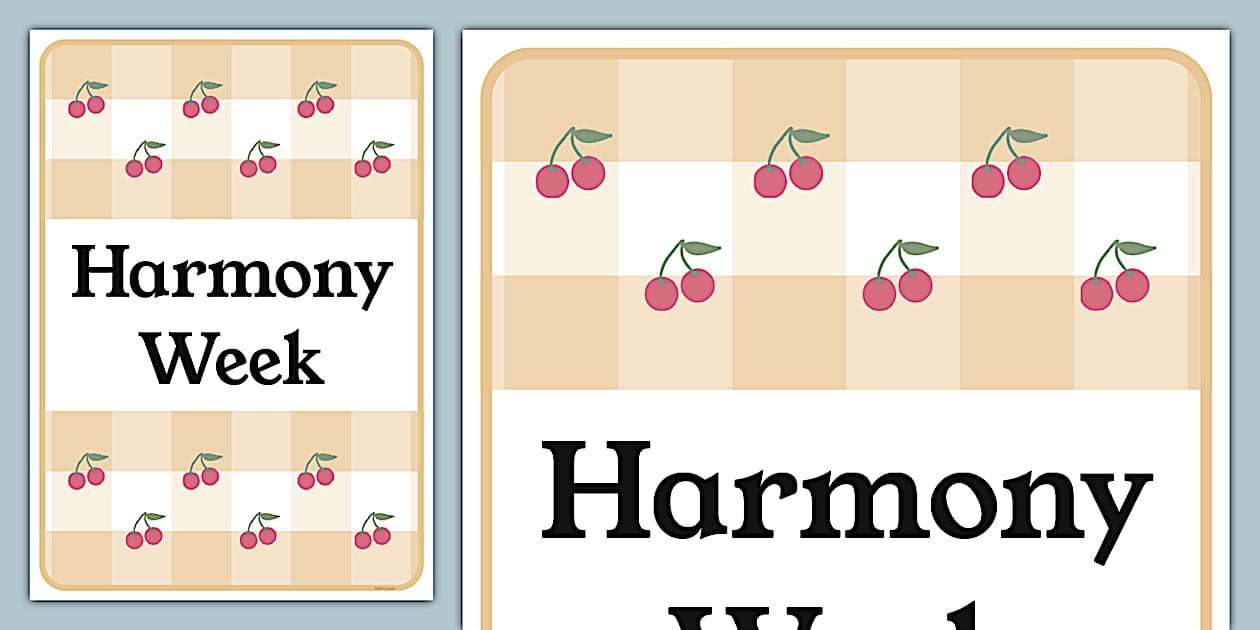 Checkered Charm Themed Harmony Week Display Poster - Twinkl