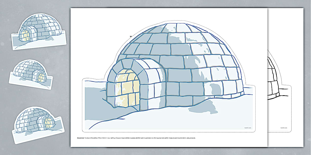 Igloo Large Display Cut-Out (teacher made) - Twinkl