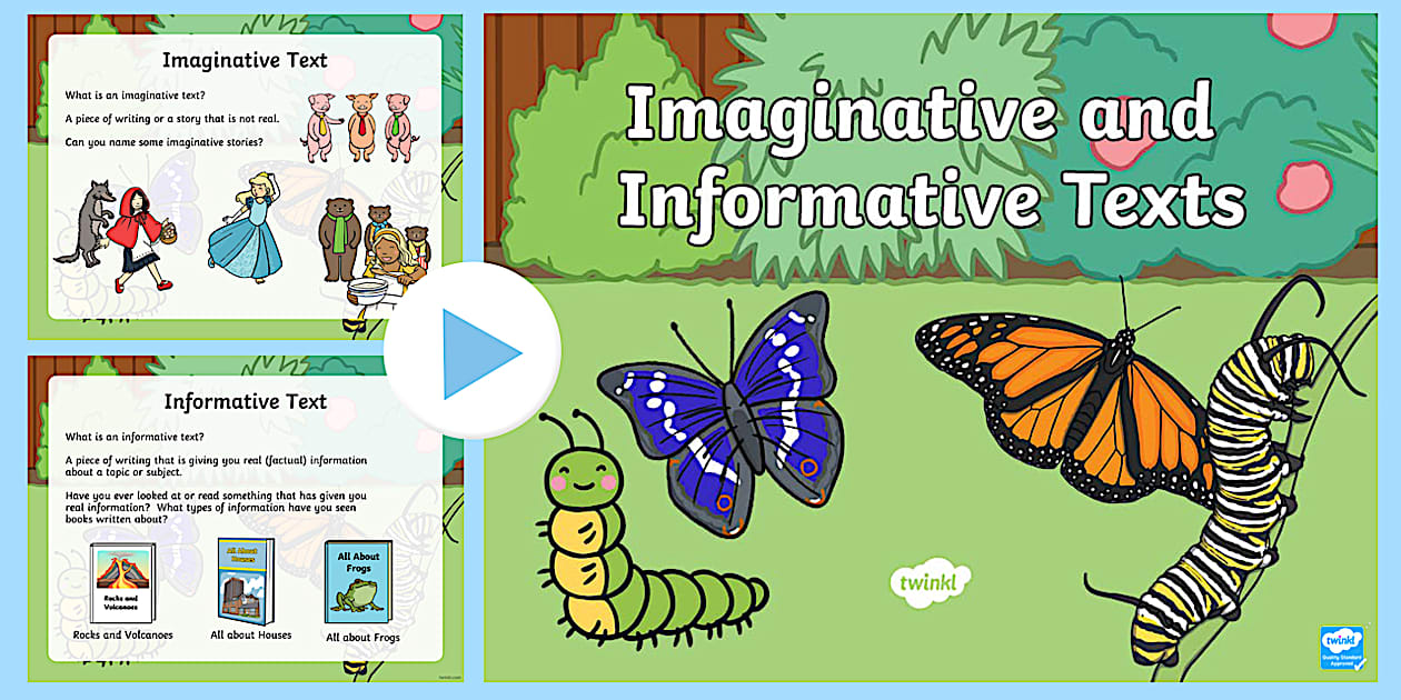 Imaginative Versus Informative Texts PowerPoint - Twinkl