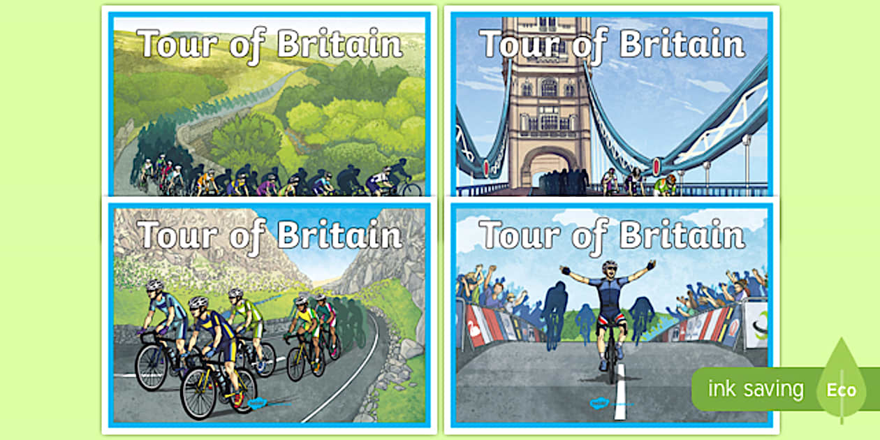 Cursive Tour of Britain Display Posters - Twinkl