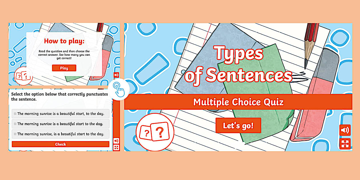 Sixth Grade Types of Sentences Interactive Quiz - Twinkl