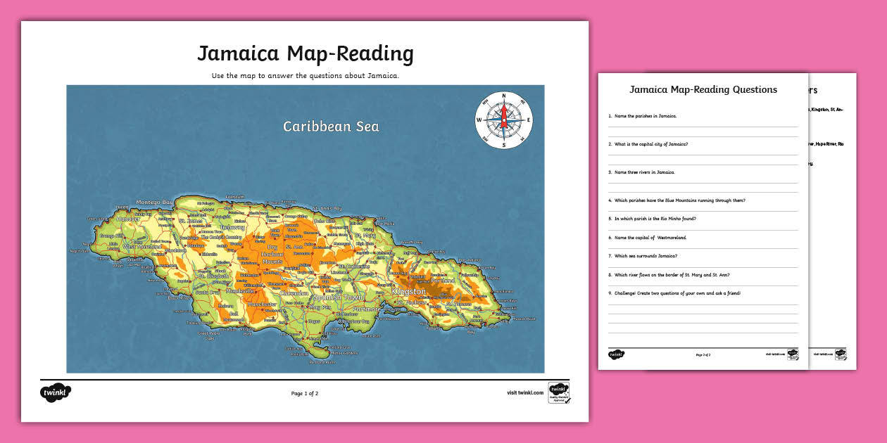 Jamaica Map Reading Activity