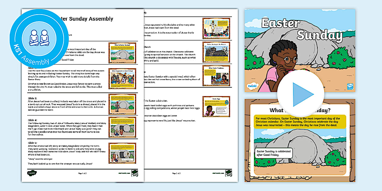 KS1 Easter Sunday Assembly Pack - Twinkl