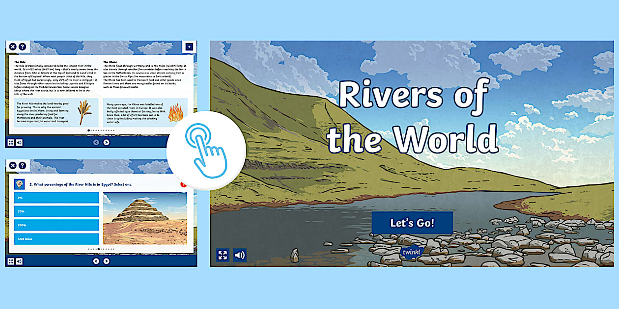 Self-Marking Rivers of the World Comprehension | Twinkl Go!