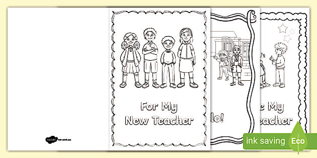 A Card for My New Teacher (teacher made) - Twinkl
