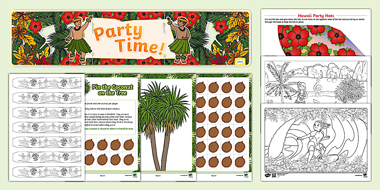 Hawaiian Party Pack (Teacher-Made) - Twinkl