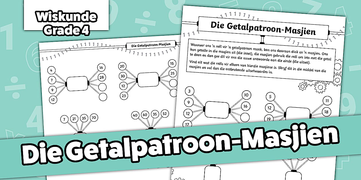 Graad 4 - Wiskunde - Kwartaal 1 - Die Getalpatroon-Masjien - Aktiwiteit ...