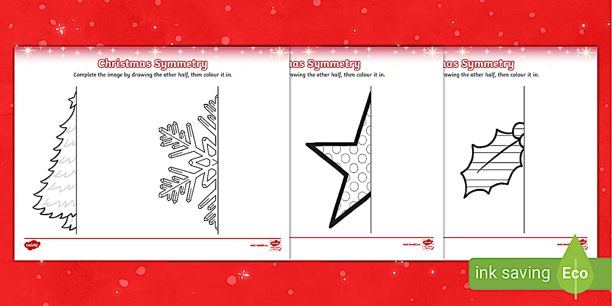 Complete the Picture Christmas Worksheets (teacher made)
