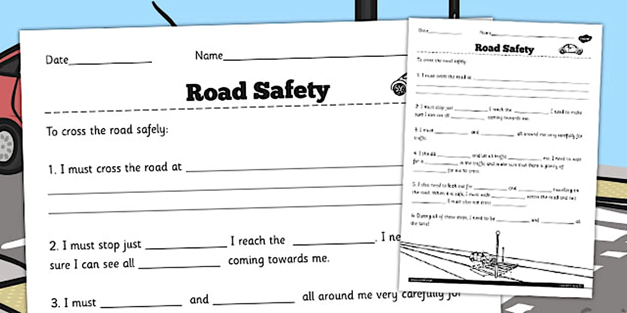 Keeping Myself Safe Road Safety Worksheet / Worksheets