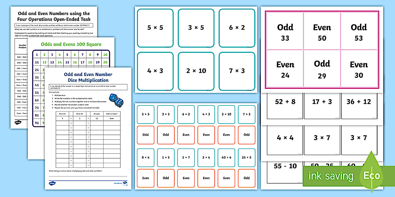 Odd and Even Number Resource Pack Teaching Ideas Twinkl