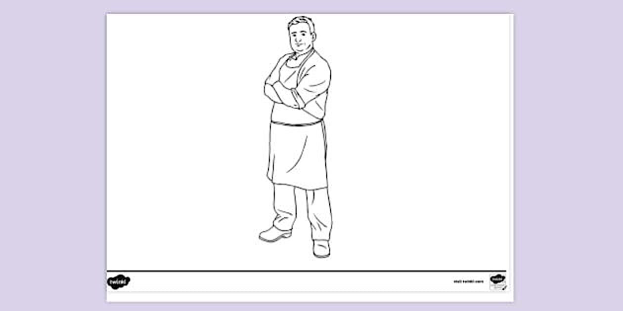 Chef Six_Colouring Sheet (teacher made) - Twinkl