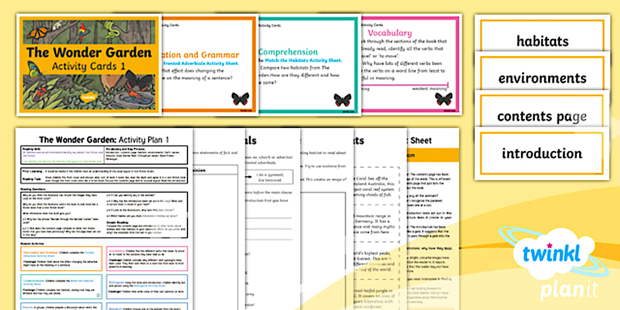 The Wonder Garden Guided Reading 1 Y5 to Support Teaching On ‘The Wonder