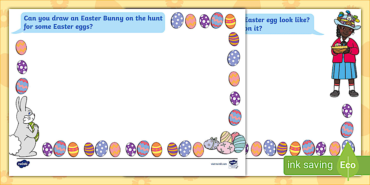 Easter Themed Drawing Prompts (Teacher-Made) - Twinkl