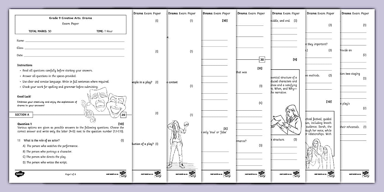 Grade 9 Creative Arts: Drama Year-end Exam (Teacher-Made)
