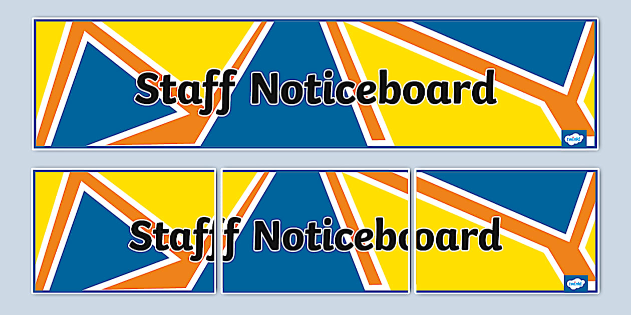 Staff Noticeboard Display Banner