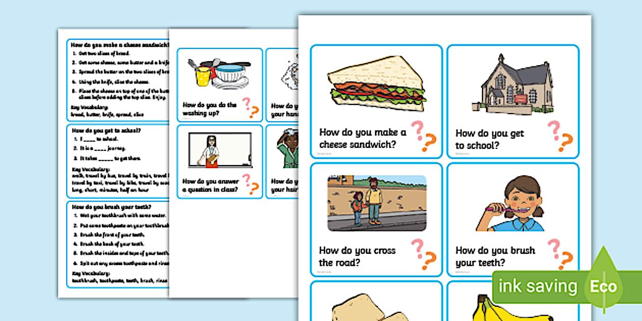 How Question Cards – ESL Conversation Questions - Twinkl
