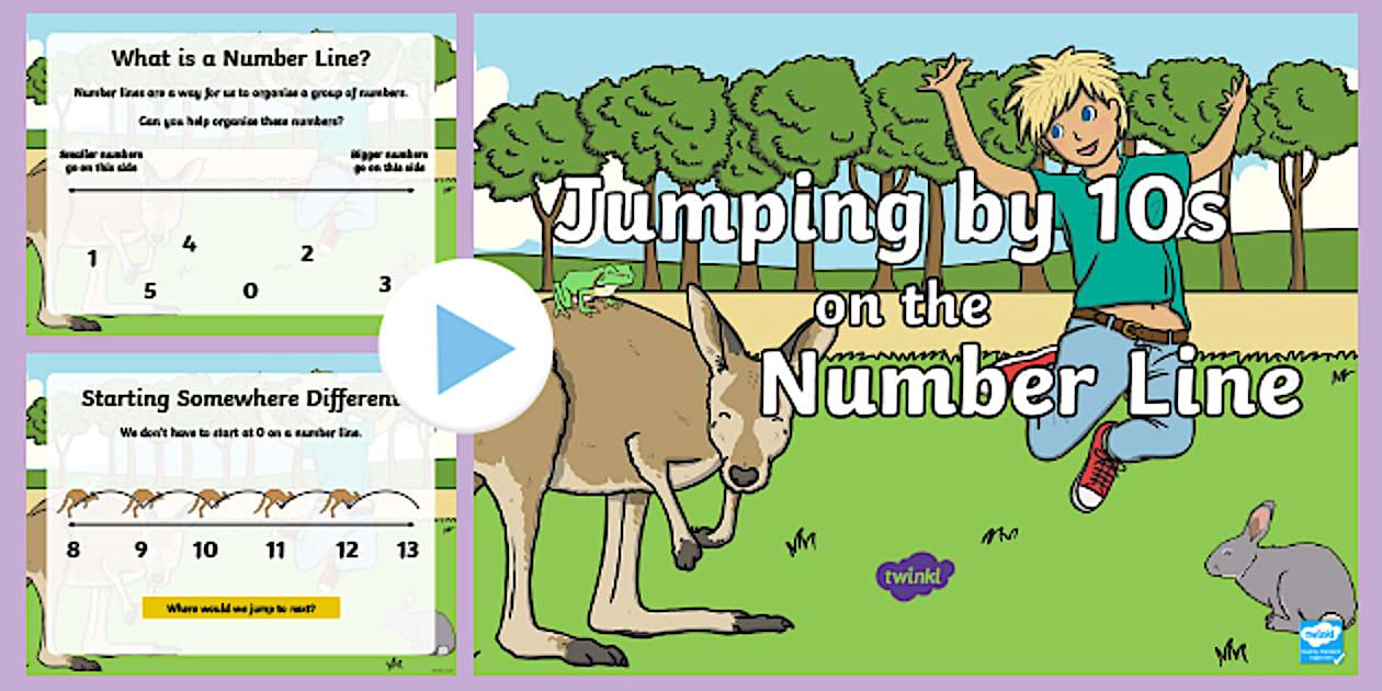 Jumping by 10s on the Number Line PowerPoint (teacher made)