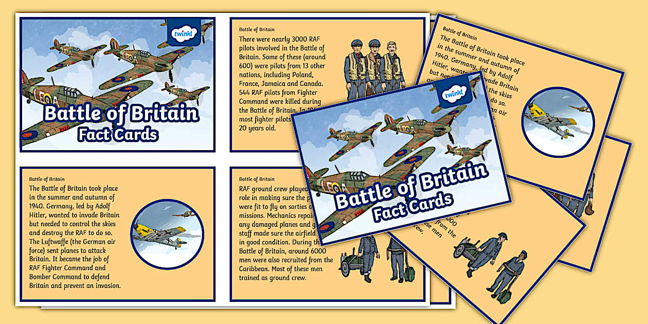 Battle of Britain Fact Cards (teacher made) - Twinkl