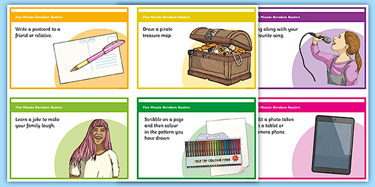 Boredom Buster Cards - Home Learning Resources - Twinkl