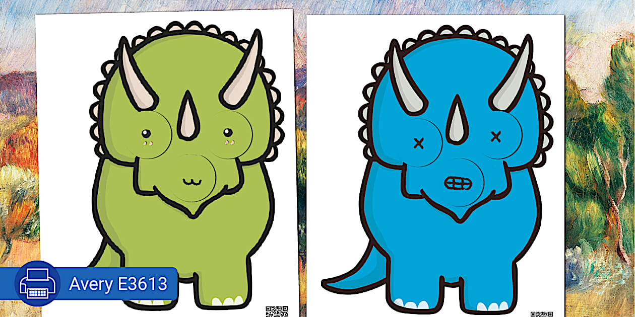Make a Dinosaur Face - Emotional Literacy - Sticker Activity