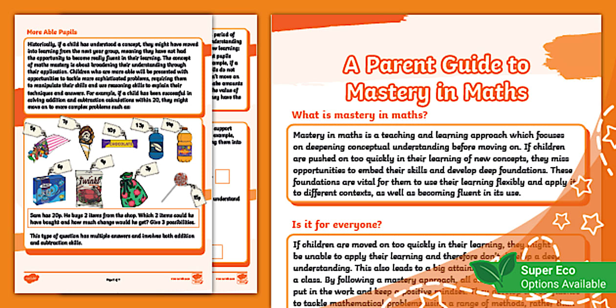 A Parent Guide to Mastery in Maths (Ages 5 - 7) - Twinkl
