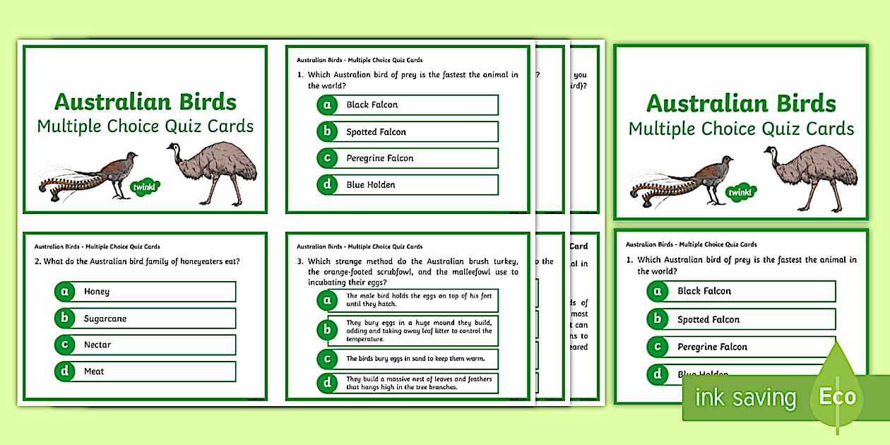 Australian Bird Quiz | Nature Trivia | Primary Resources