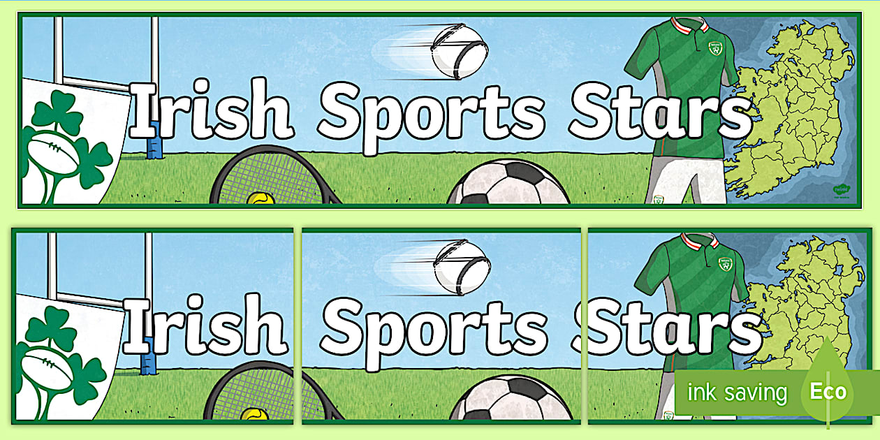 Irish Sports Stars Display Banner (teacher made) - Twinkl