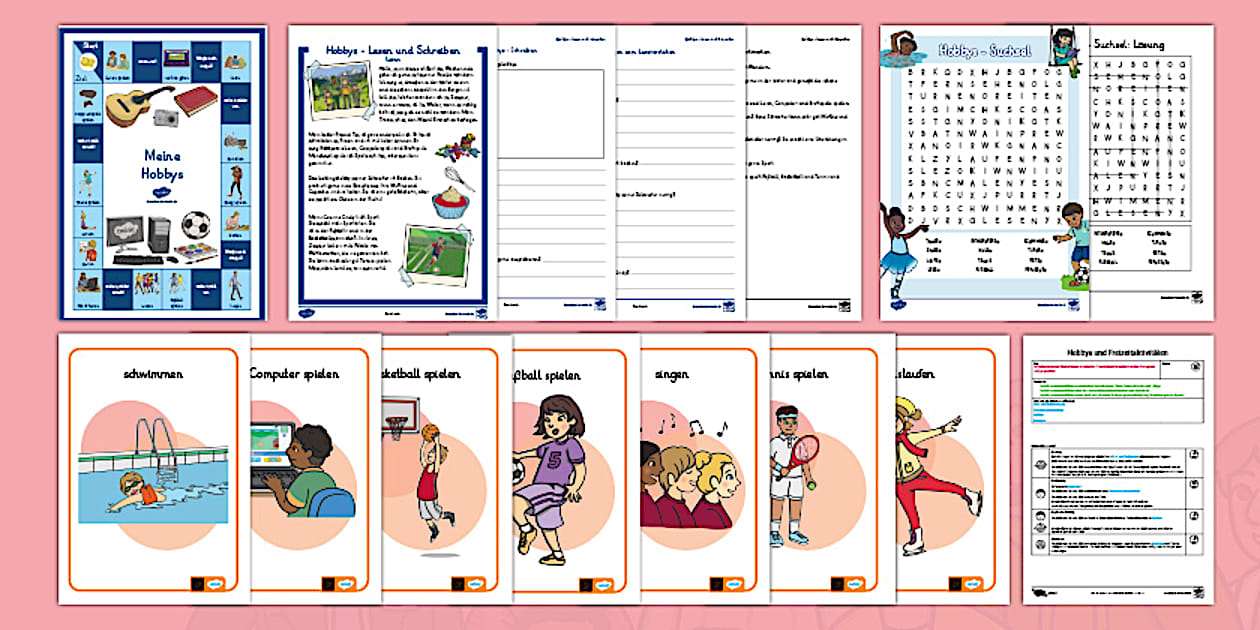 DaZ - Schule und Familie: Hobbys: 3. Stunde - Materialienbündel