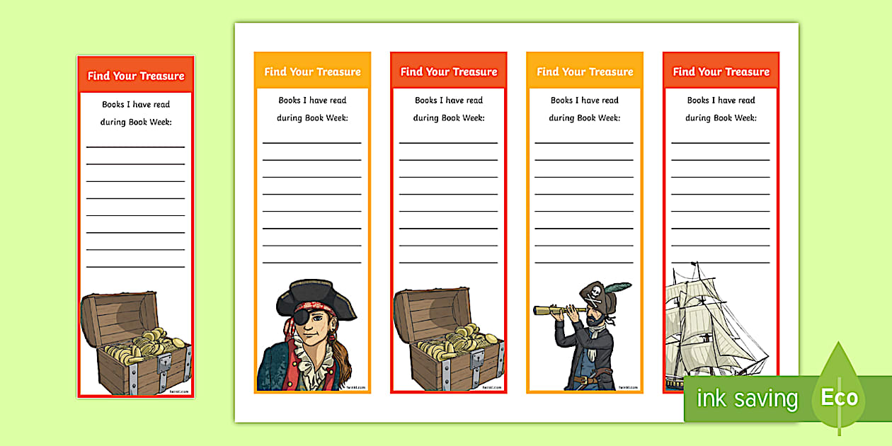 Cursive Find Your Treasure Editable Bookmarks - Twinkl